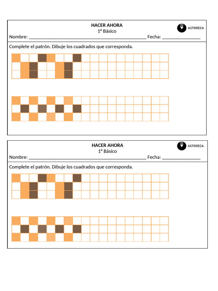 Eje Patrones y Álgebra - Continuar El Patrón 3 | PDF
