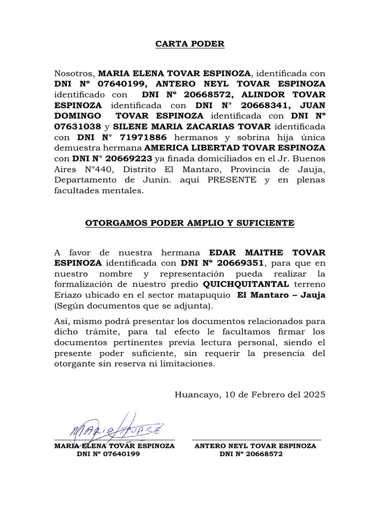 CARTA PODER KKFFF | PDF