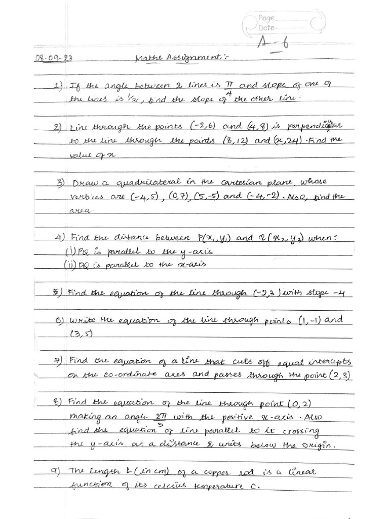 Maths Assignment 6 | PDF