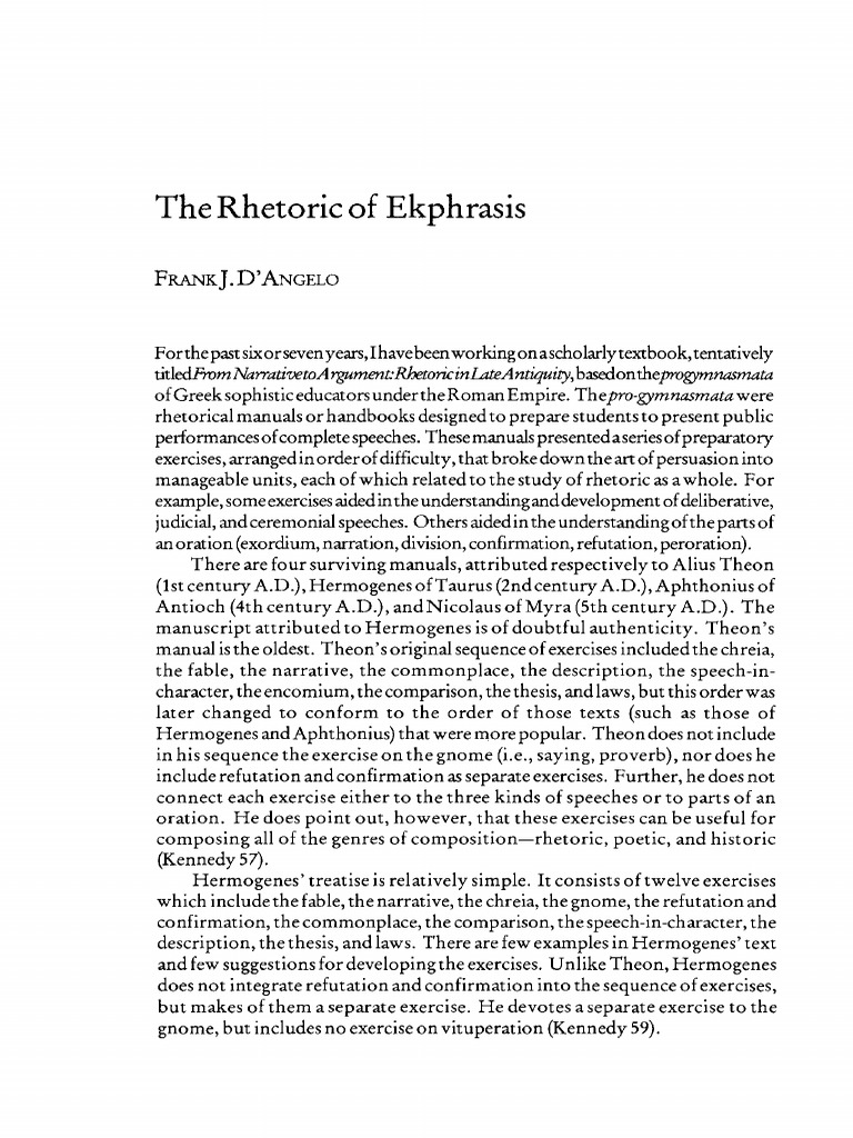 Dangelo Rhetoric | PDF | Rhetoric | Poetry