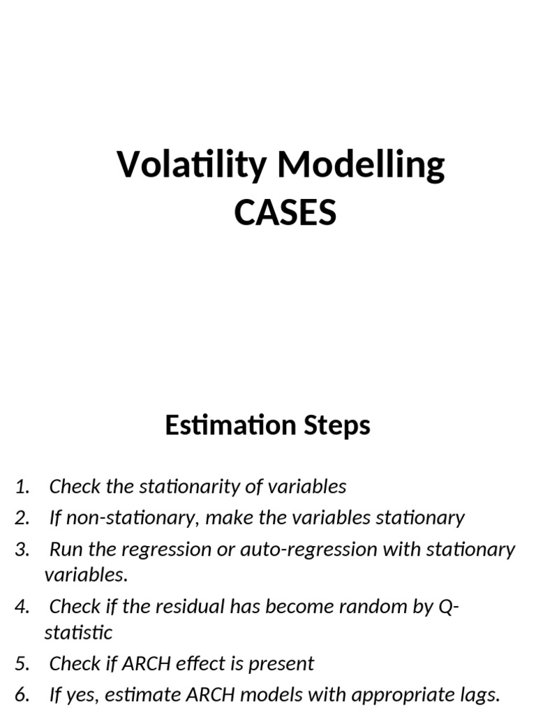 Volatility Modelling Cases | PDF
