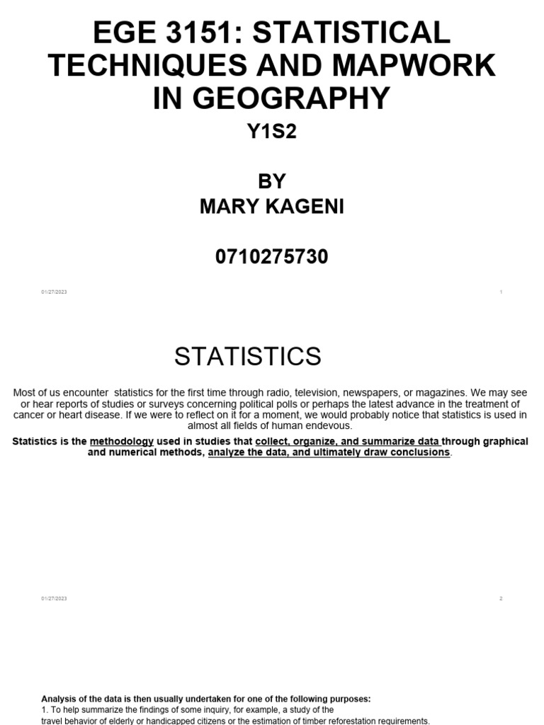 Statistics Class Notes Pdf Statistics Level Of Measurement