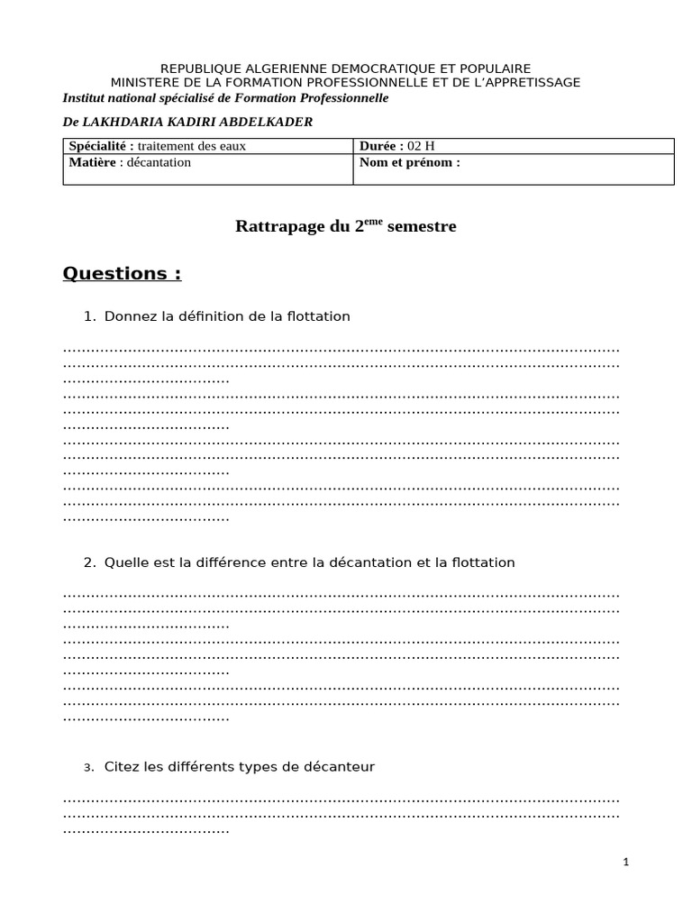 Rattrapage | PDF