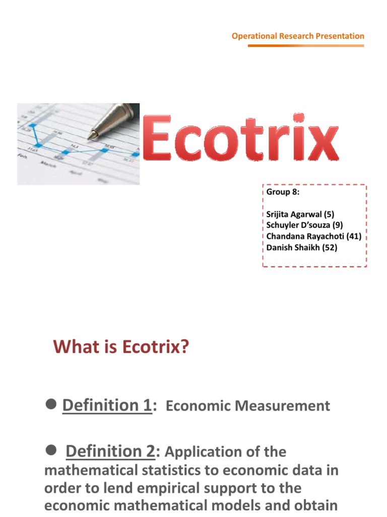 Ecotrix | PDF | Econometrics | Mathematical Model