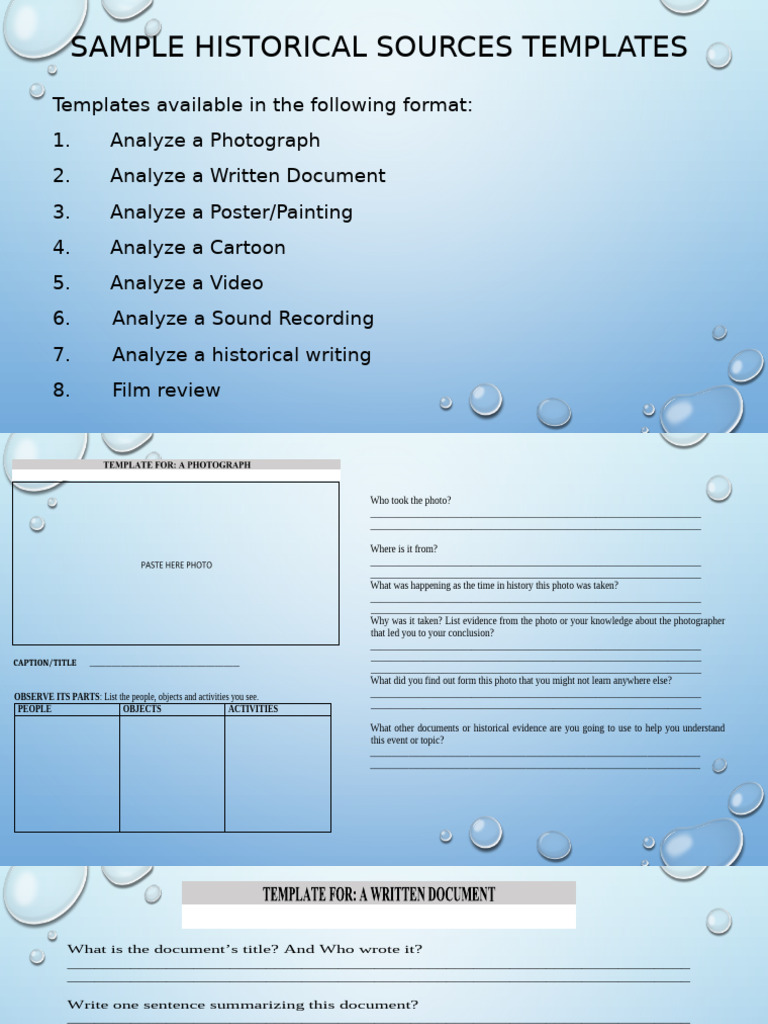 Sample Historical Sources Templates | PDF | Witchcraft | Evidence