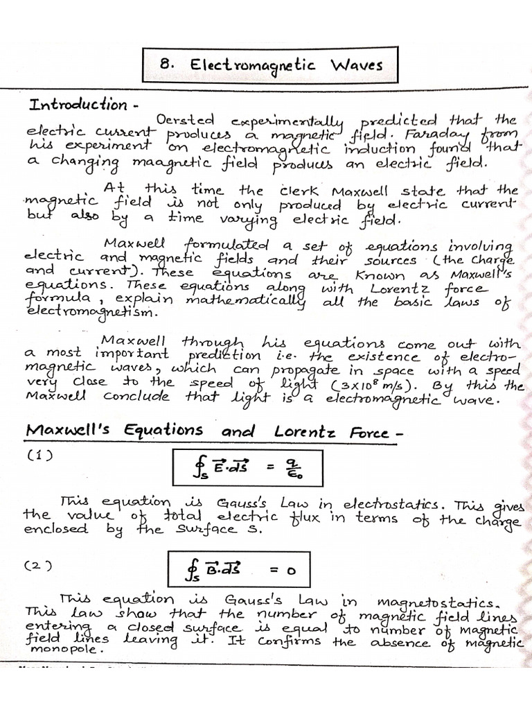 ELECTROMAGNETIC WAVES | PDF
