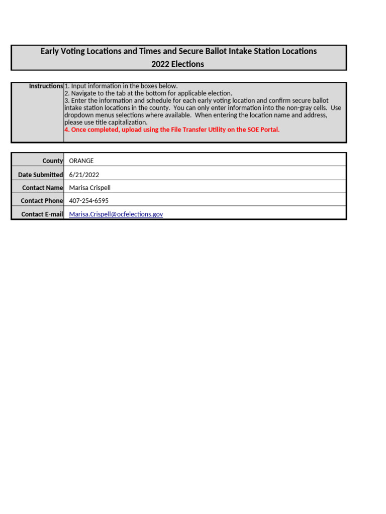 ORA - EV and Secure Ballot Intake Station Locations - 2022 GEN` | PDF ...