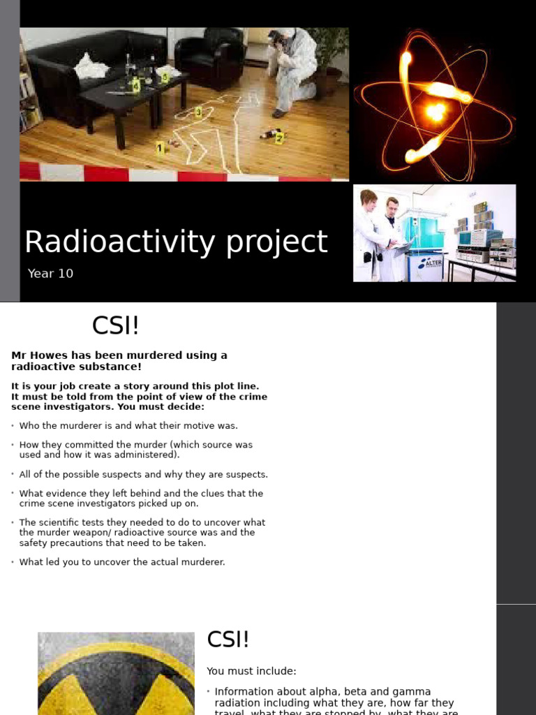 Radioactivity Project 2024 SMHW | PDF