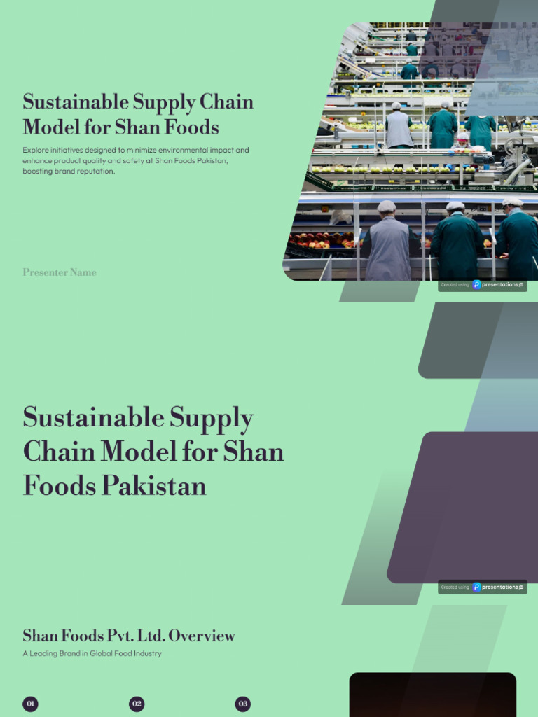 Sustainable Supply Chain Model For Shan Foods Pakistan | PDF