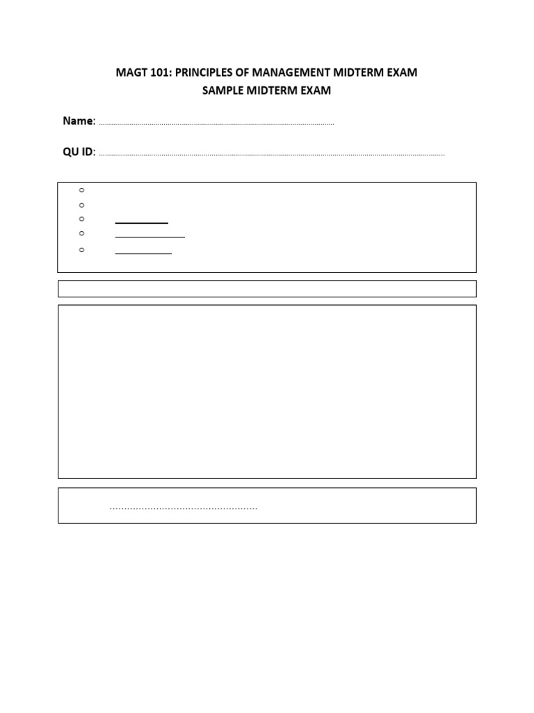 Magt101 Sample Midterm PDF | PDF | Decision Making | Bias