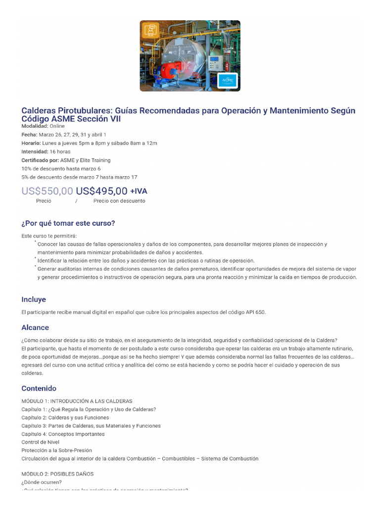 Calderas Pirotubulares - Guías Recomendadas para Operación y ...