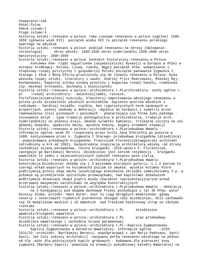 Historia Sztuki - Renesans W Polsce | PDF