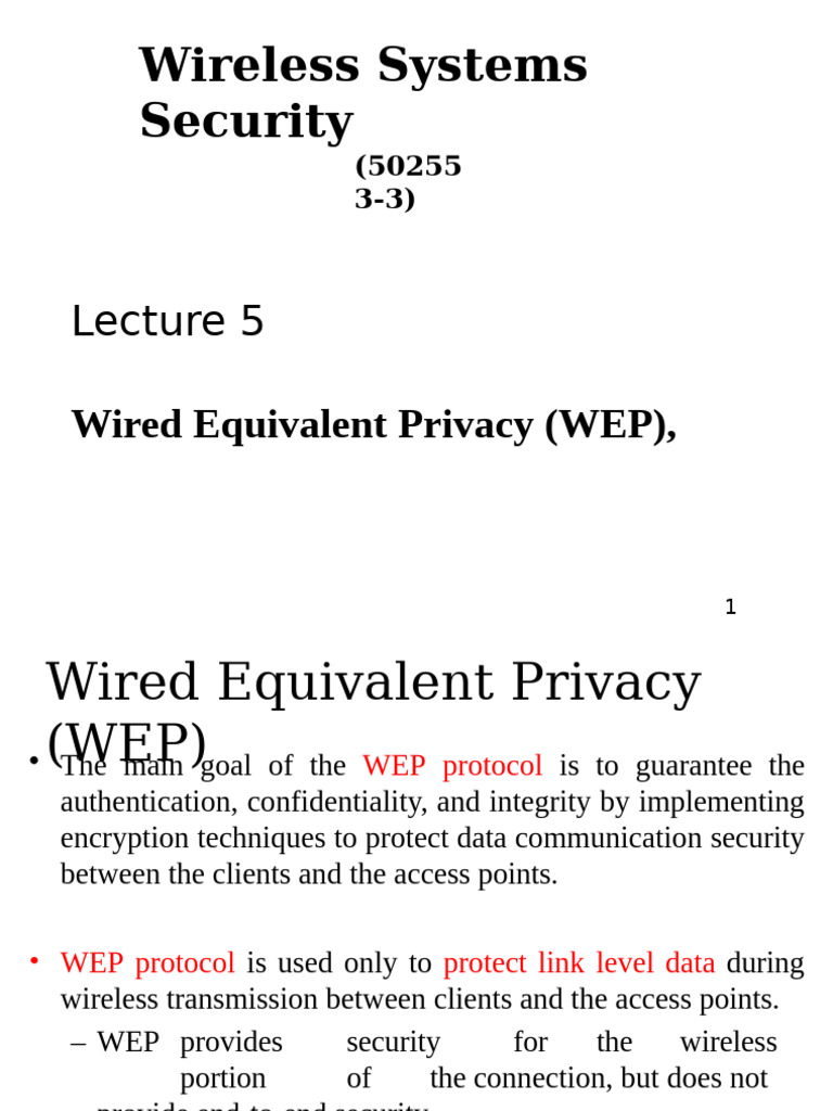 Understanding WEP Security Protocol | PDF | Key (Cryptography) | Encryption