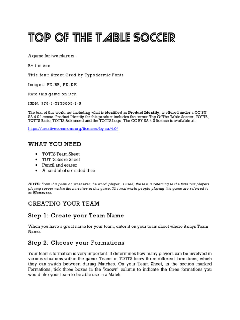 TOTTS Printer Friendly Version | PDF | Forward (Association Football ...