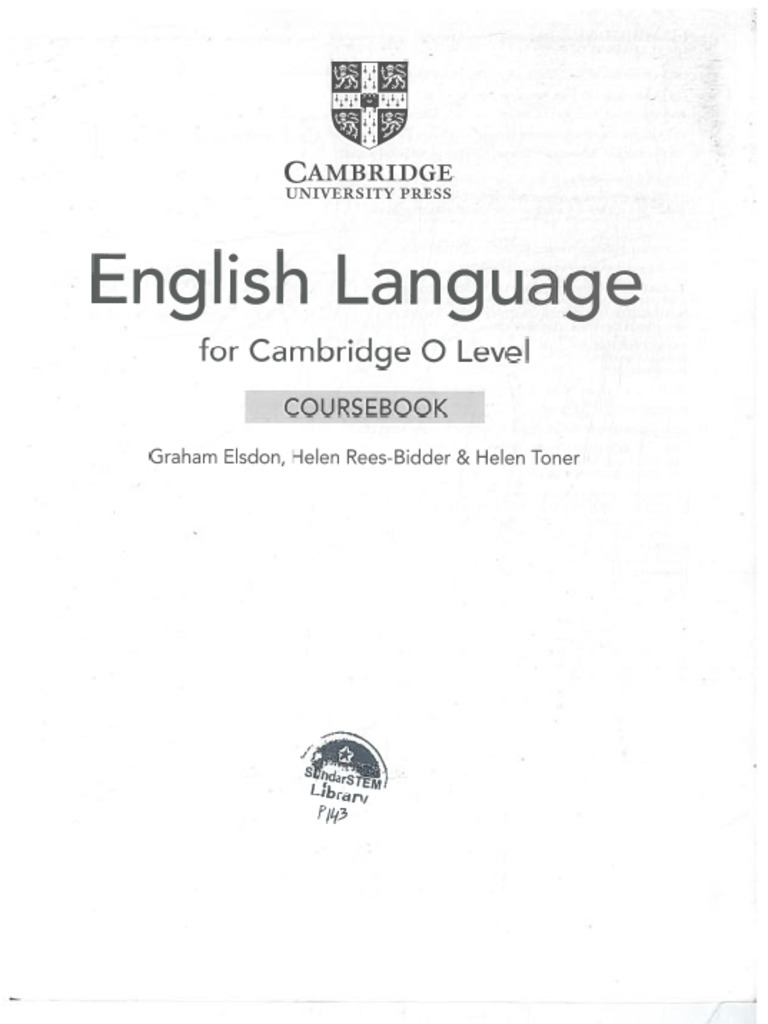 English Language For Cambridge O-Level | PDF