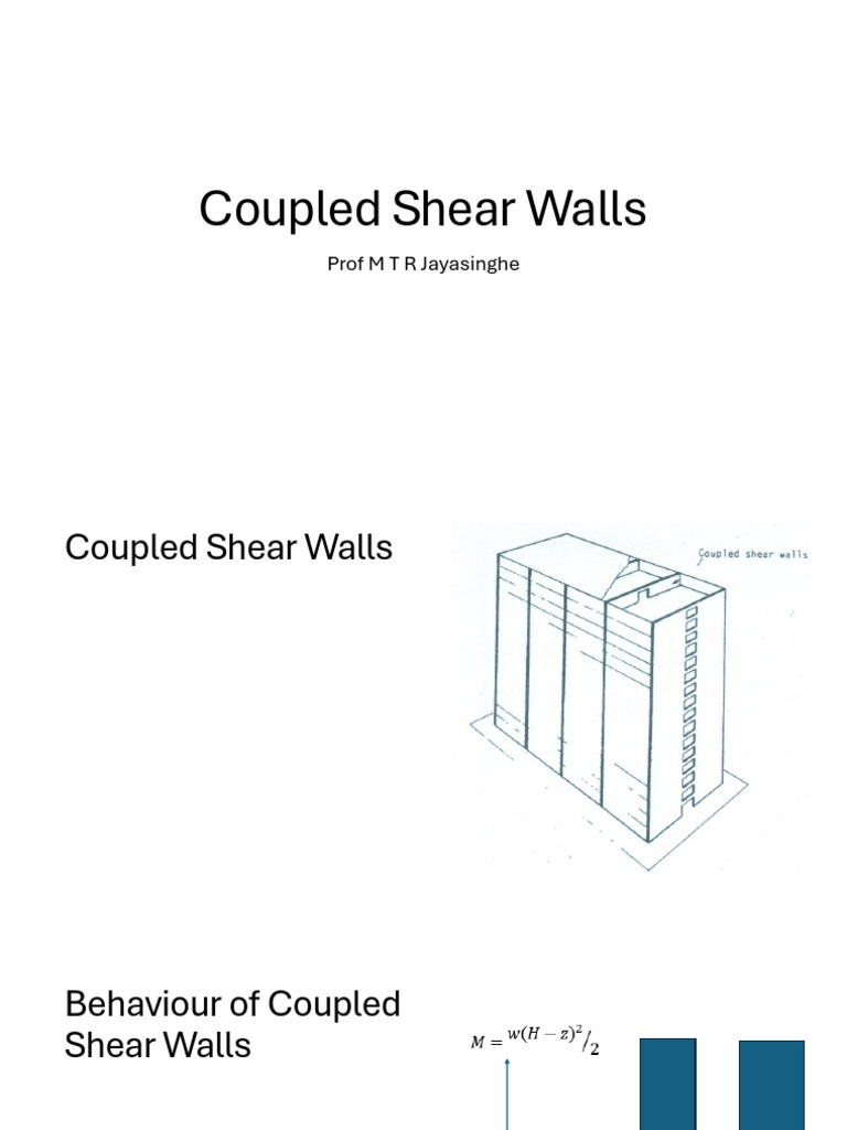Understanding Coupled Shear Walls in Structures | PDF | Bending | Beam ...