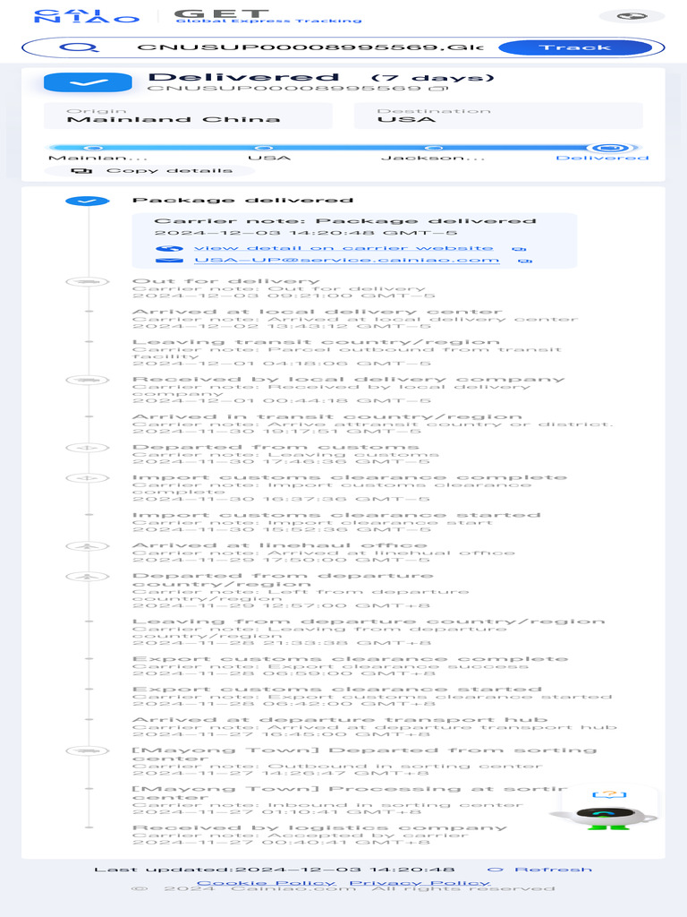 Global Express Tracking | PDF | Supply Chain Management | Service Industries