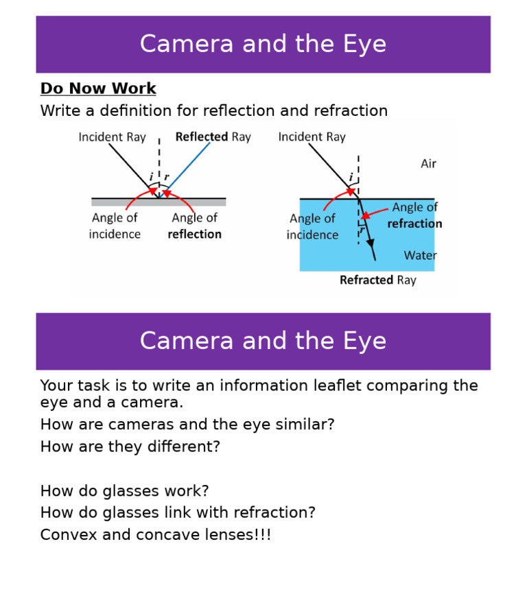 Camera and The Eye | PDF