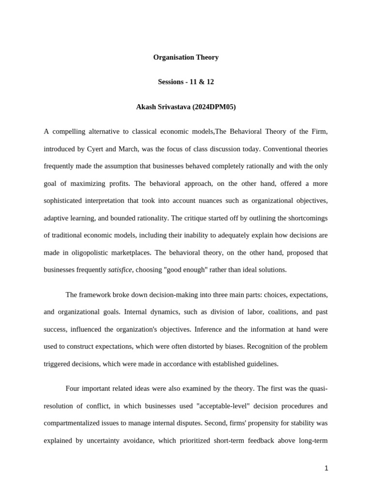 OT1112 | PDF | Decision Making | Behavioural Sciences