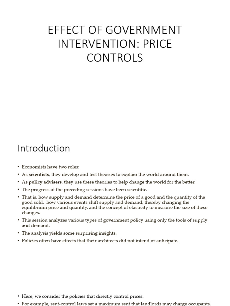 PRICE CONTROLS | PDF | Minimum Wage | Labour Economics