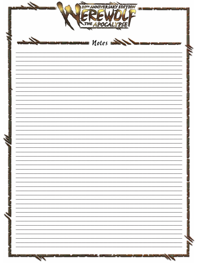 W20 NotesSheet Interactive | PDF