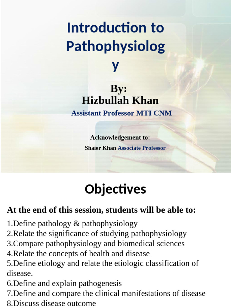 Introduction To Pathophysiology | PDF | Pathology | Death