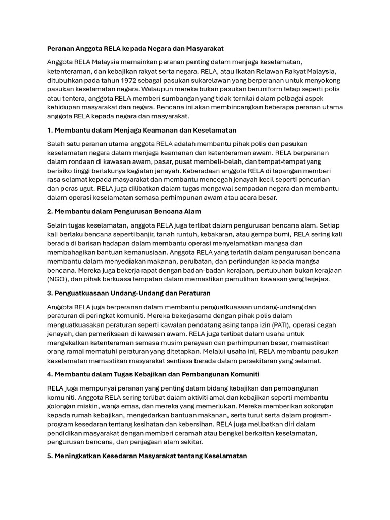 Fungsi Dan Tugas Rela Kepada Masyarakat Dan Negara | PDF