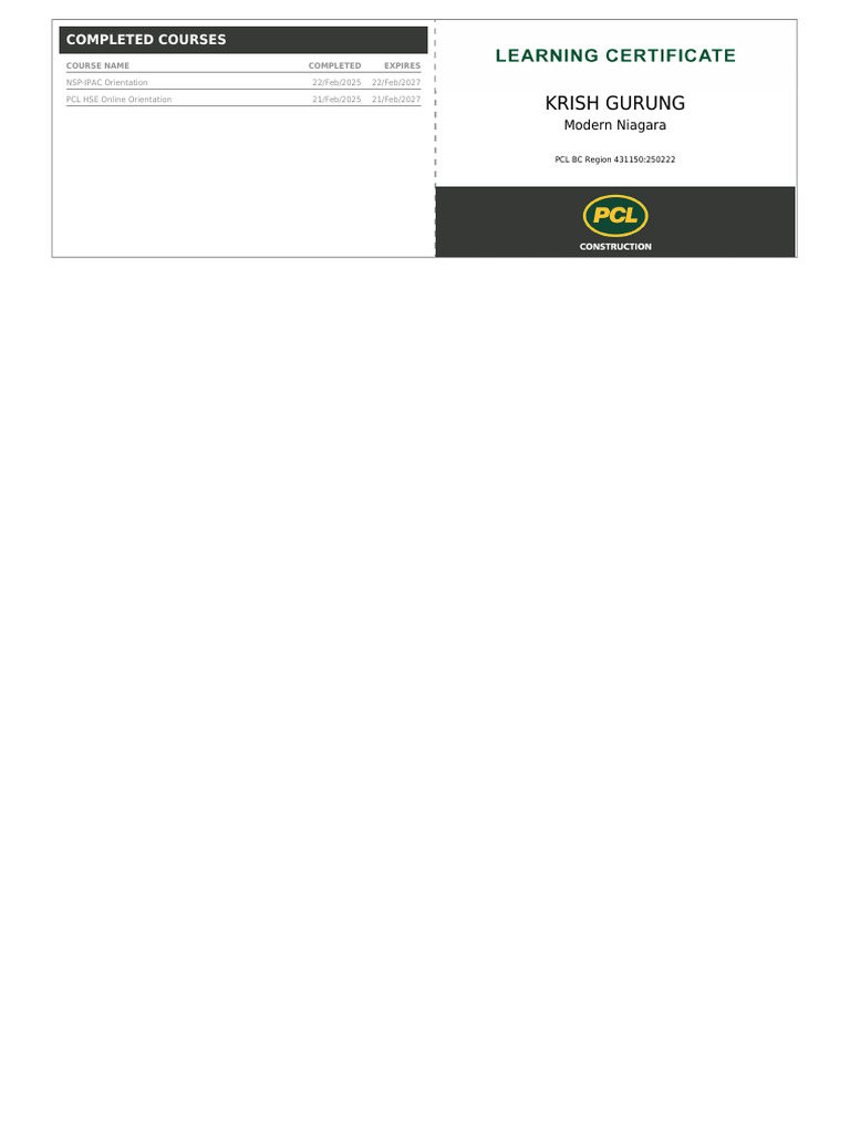 Krish Gurung Certification-1 | PDF