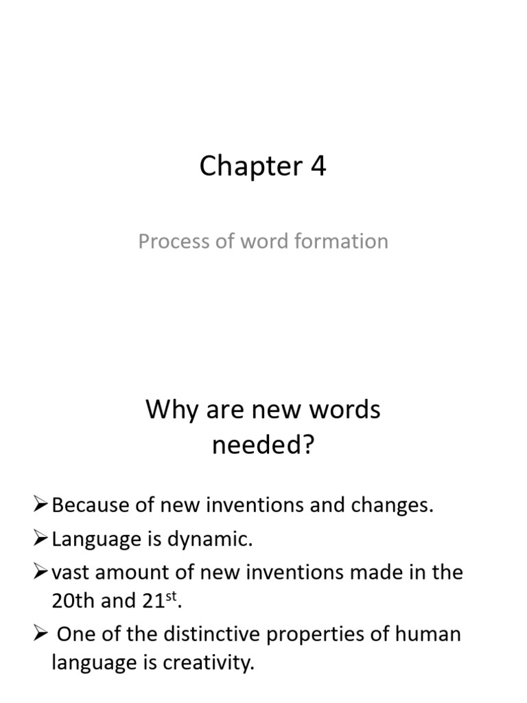 Chapter 4 Proceses of Word Formation (1) | PDF | Word | Acronym
