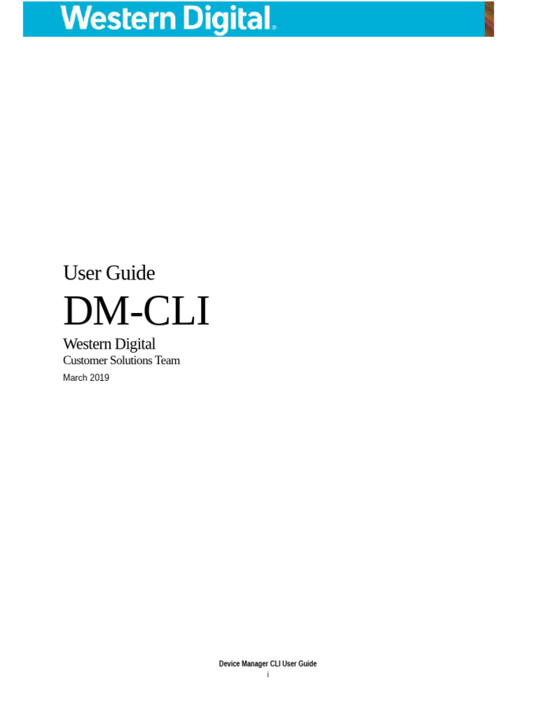 DM-CLI User Guide | PDF | Solid State Drive | Command Line Interface