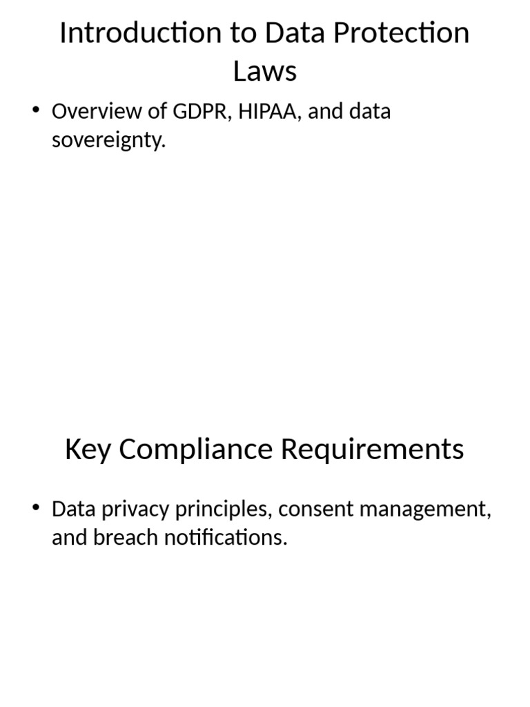 Data Protection Laws Overview and Compliance | PDF