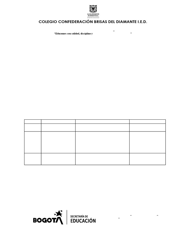 Colegio Confederación Brisas Del Diamante I.E.D.: Daniel Josu¿ Casas Bocanegra | PDF