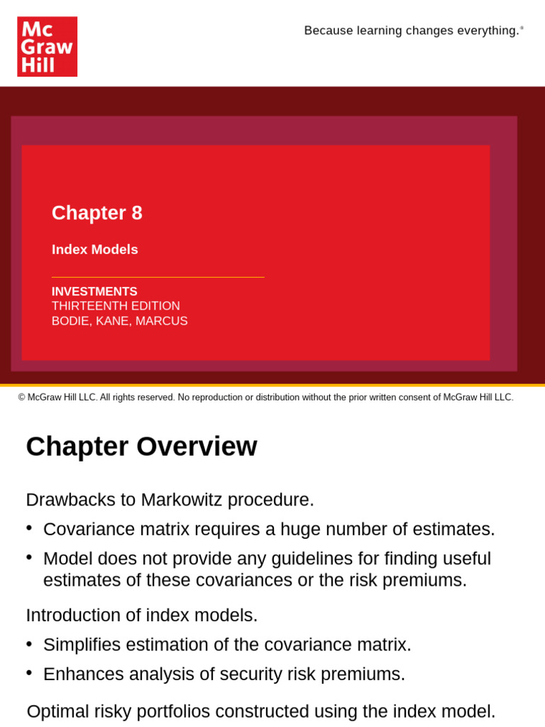 Lecture 4 - Index Models | PDF | Beta (Finance) | Errors And Residuals