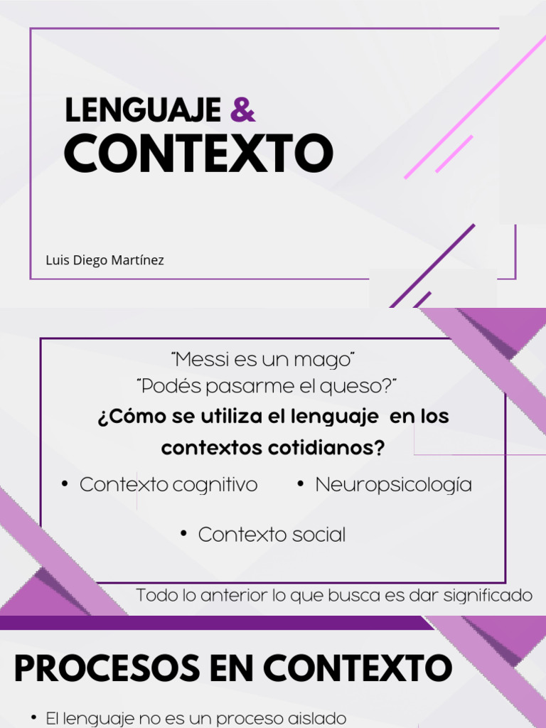 Lenguaje y contexto | PDF