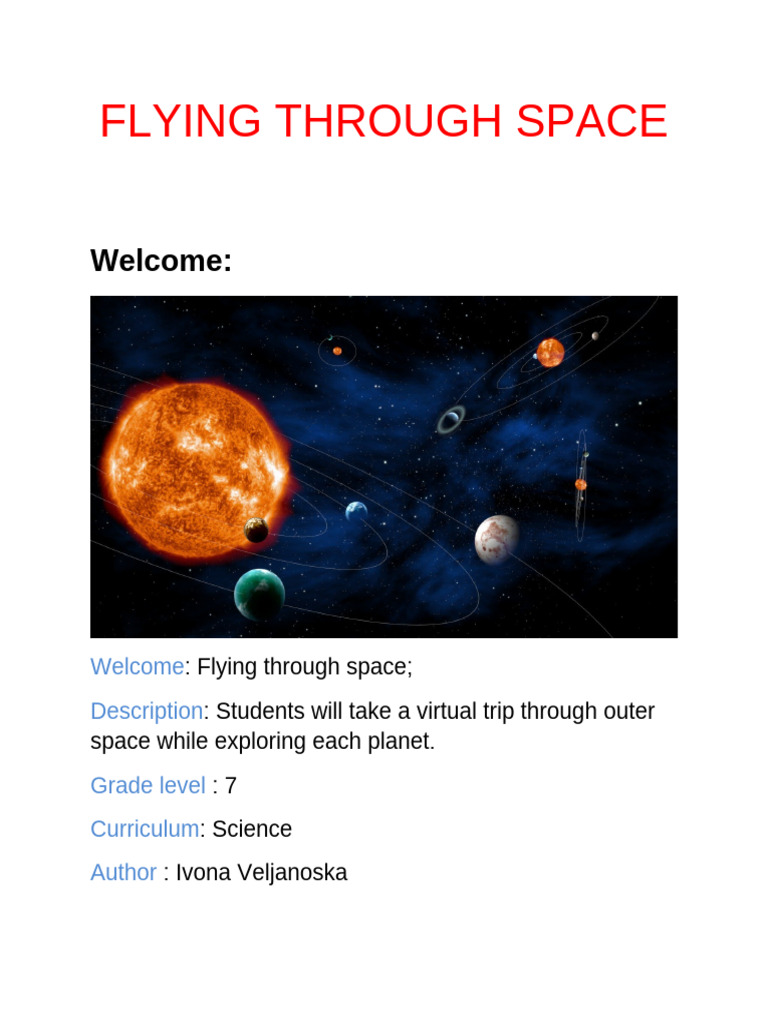 7th Grade Space Exploration Lesson | PDF