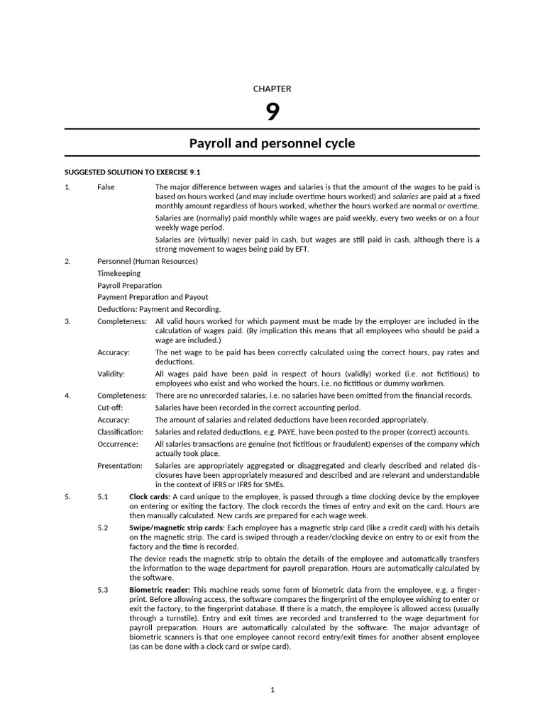 chap09_solutions CR_AR GR-mg CR review replies | PDF | Employment | Salary