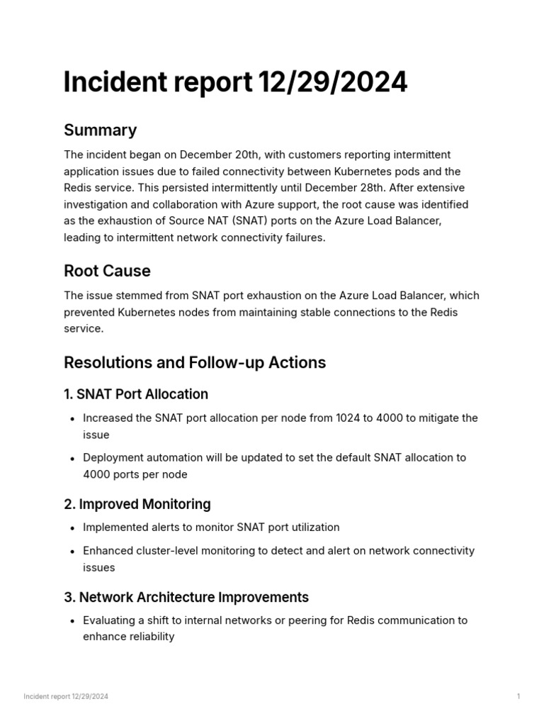 Software Incident Report Template | PDF