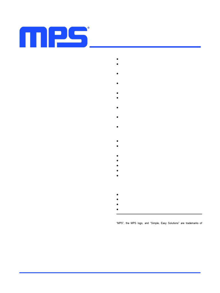 MPS MA600 Datasheet | PDF | Manufactured Goods | Electronics