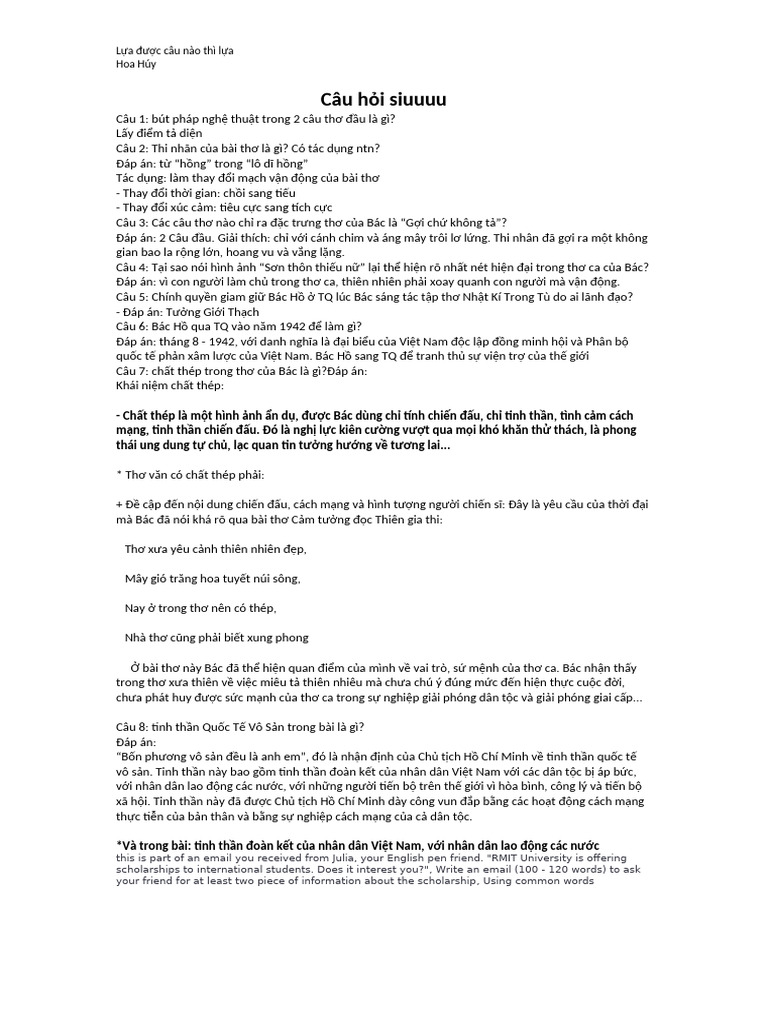Câu hỏi siuuuu | PDF