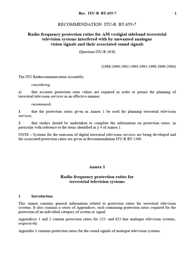 R Rec BT.655 7 200402 I!!pdf e | PDF | Frequency Modulation ...