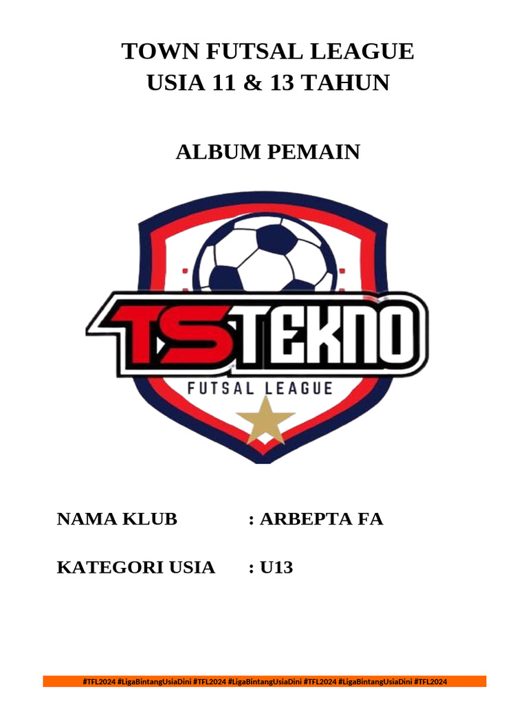 FORMAT_ALBUM_TFL 2024_ARBEPTA U13 | PDF