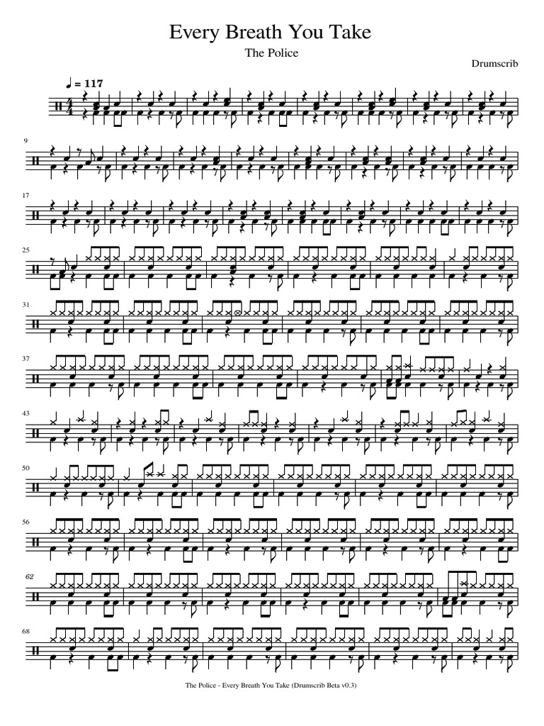 Drumscrib: Every Breath You Take | PDF