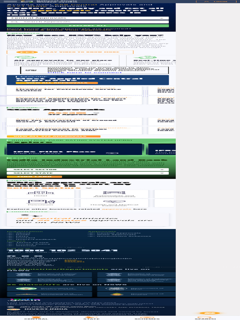 India's National Single Window System For Busines | PDF