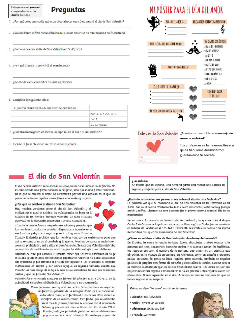 San Valentín Comp-Lectora | PDF