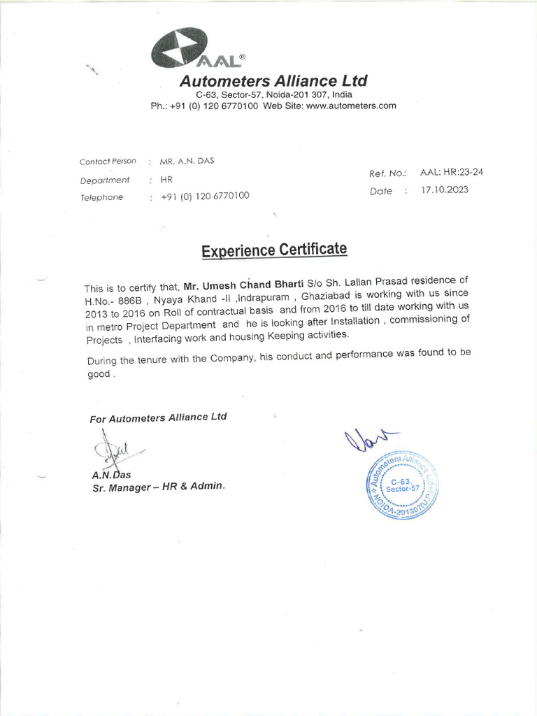 Umesh CV & Certificate (1) | PDF