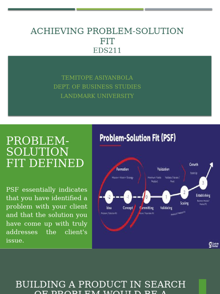 EDS211-Problem-Solution Fit | PDF | Marketing | Business Economics