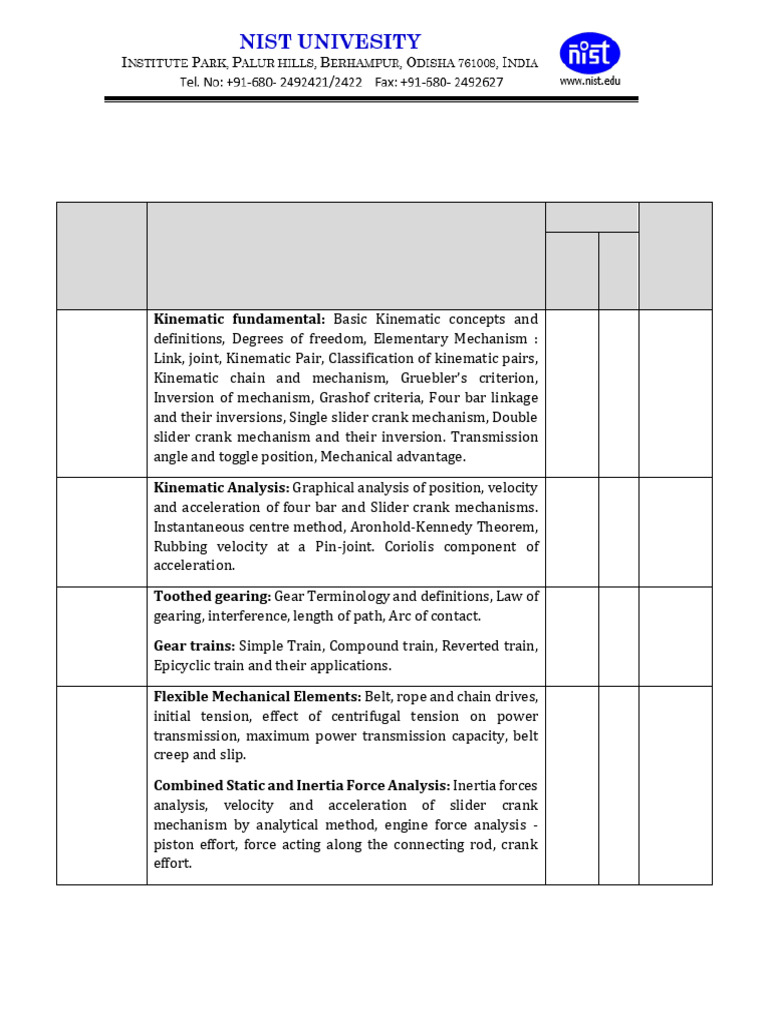 Lesson Plan - KoM Theory | PDF | Machines | Kinematics