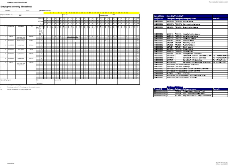 HKHA Body-Shop 2023 Package B (Oct 2023 Timesheet HKXXX) WS | PDF ...
