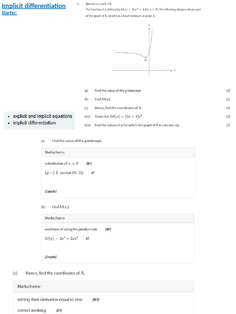 Implicit Differentiation | PDF