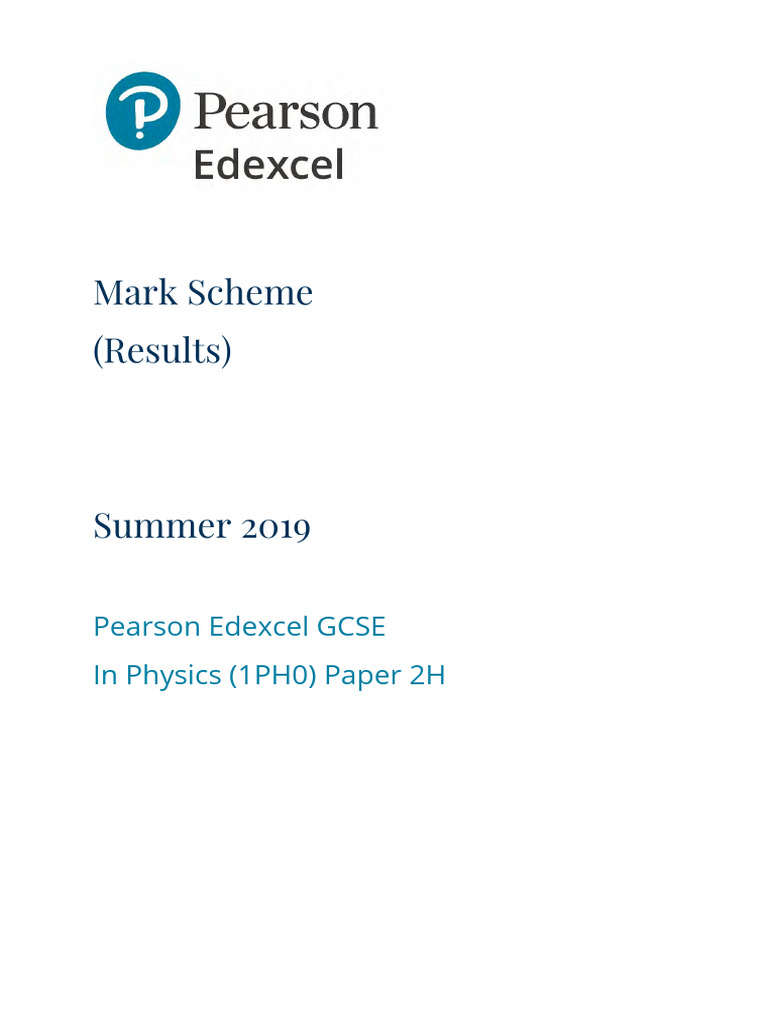 June 2019 MS - Paper 2 (H) Edexcel Physics GCSE | PDF | Compass | Buoyancy